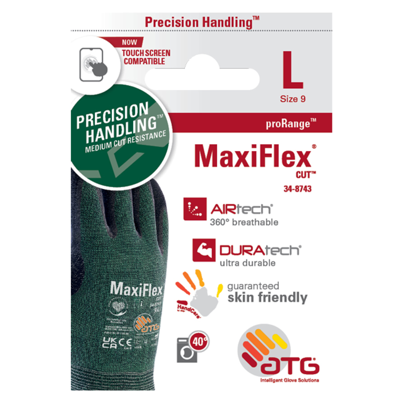 MaxiFlex Level B Cut Resistant Gloves 34-8743 - Gloves.co.uk